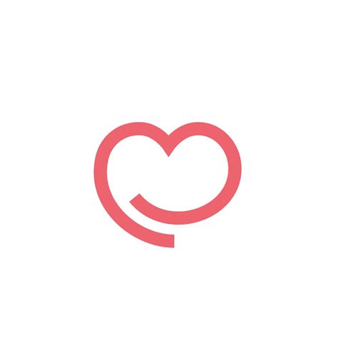미소 하트 로고 아이콘 일러스트 Ai 다운로드 로고요고