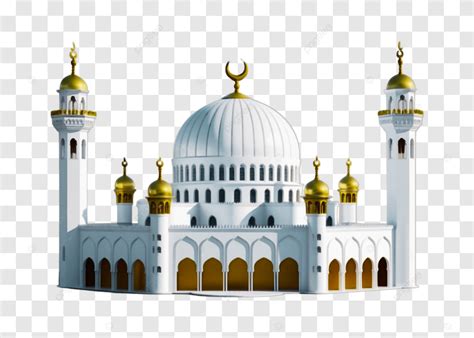 황금빛 돔과 흰색 첨탑이 있는 모스크의 위엄 모스크 모스크의 위엄 돔 Png 일러스트 및 이미지 에 대한 무료 다운로드 Pngtree