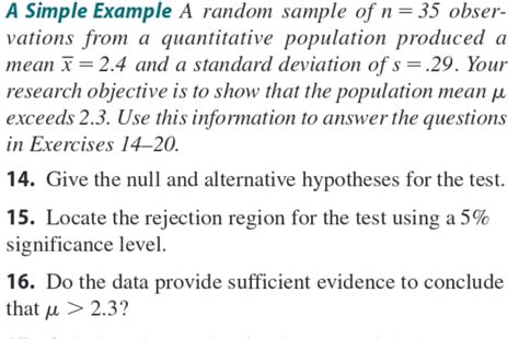 Solved A Simple Example A Random Sample Of N Observations Chegg