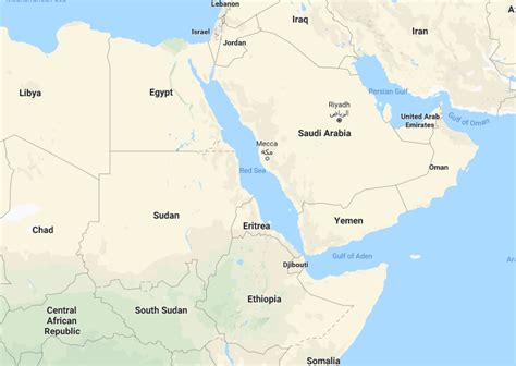 Red Sea On Map Of Africa