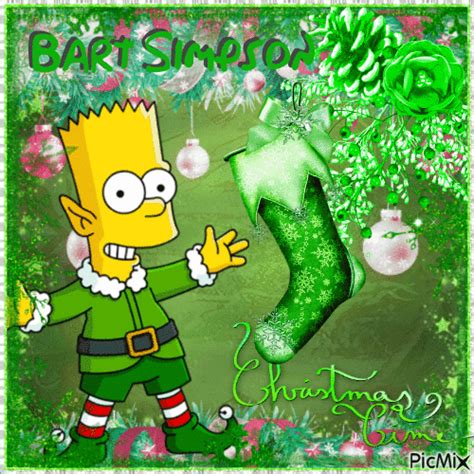 Bart Simpson In Green Free Animated  Picmix