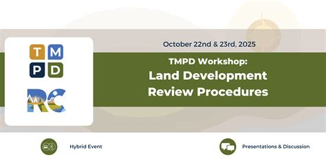Tmpd Workshop Land Development Review Procedures • First Nations Land Management Resource