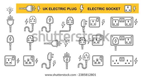 Uk Electric Plug Socket British Electrical Stock Vector Royalty Free 2385812801 Shutterstock