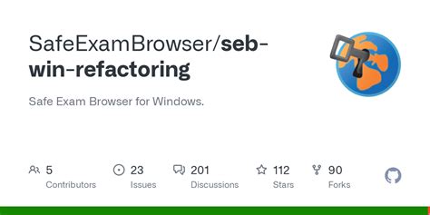 Actions SafeExamBrowser Seb Win Refactoring GitHub