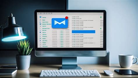 Receiving Email In Inbox Concept Popup Mail Notification On Computer Screen Generative Ai
