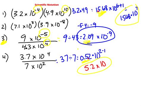 Exponents Scientific Notation Review PPT