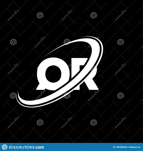 Qr Q R Letter Logo Design Initial Letter Qr Linked Circle Uppercase Monogram Logo Red And Blue