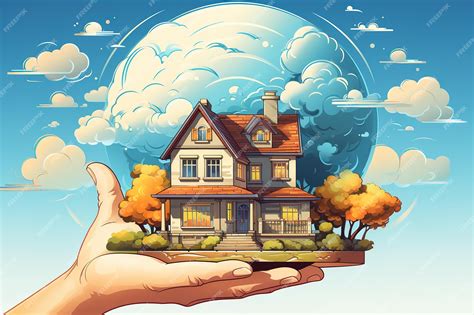 Premium Vector Hand Holding An Energy Efficient Model House With