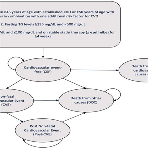 Markov Model Structure Abbreviations Cef Cardiovascular Event Free