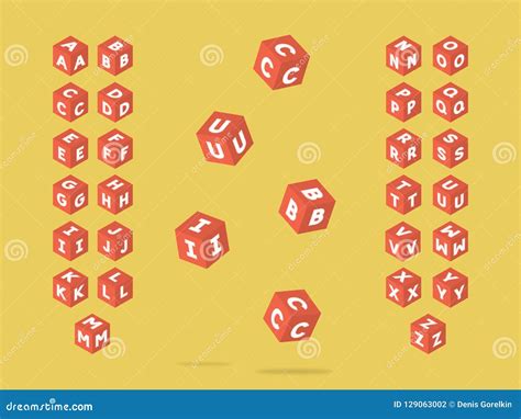 Cubic Font Vector Alphabet Stock Vector Illustration Of Font