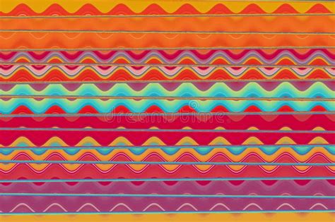 Rainbow Abstract Background And Psychedelic Pattern Fantasy Colorful Horizontal Wavy Lines