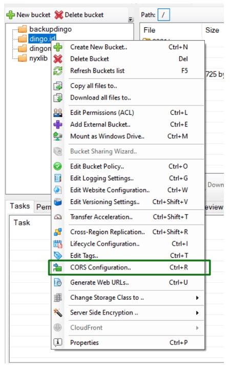 Cara Konfigurasi Cors Pada Layanan Is3 Idcloudhost Dengan S3 Browser Idcloudhost