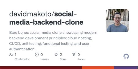 Github Davidmakotosocial Media Backend Clone Bare Bones Social