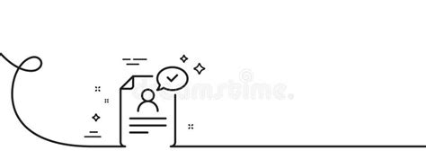 Resume Document Line Icon Contract Application Sign Agreement File