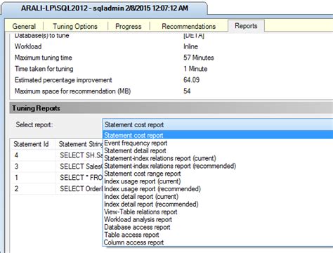 Getting Starting With Database Engine Tuning Advisor In SQL Server Part Database Journal
