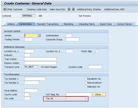 Tax Jurisdiction Code Determination On Customer Ma Sap Community