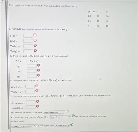 solved given below is a bivariate distribution for the
