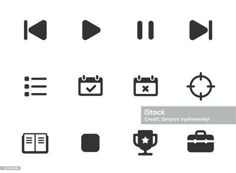 흰색 배경에 격리된 Ui 웹 아이콘입니다 웹 모바일 앱 Ui 디자인 및 프로모션 광고 비즈니스를 위한 Ui 글리프 아이콘 세트 개념에 대한 스톡 벡터 아트 및 기타 이미지