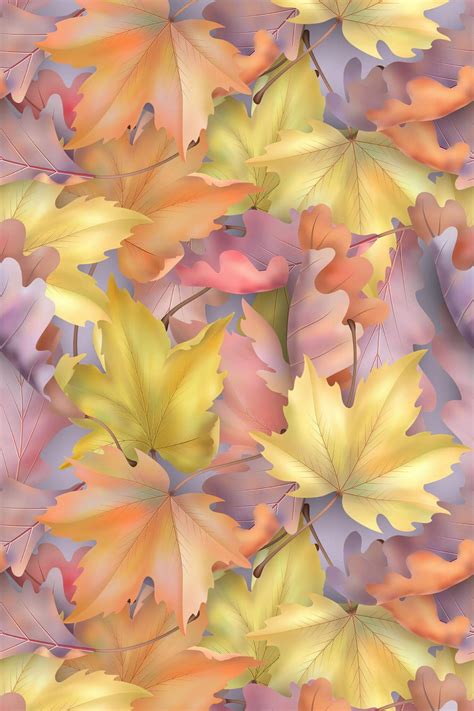 Realistic Fall Leaf Peel And Stick Wallpaper Or Non Pasted