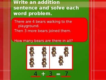 Addition Word Problems PowerPoint By Learning Is Lots Of Fun TpT