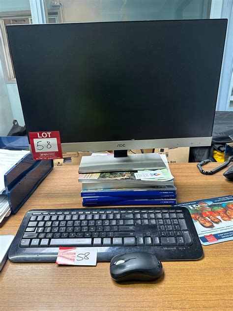 Set Of Aoc Computer Monitor Keyboard And Mouse Auction 0058 5052337