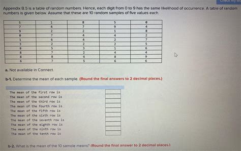 Solved Appendix B5 Is A Table Of Random Numbers Hence