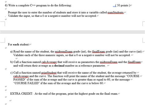 Solved 6 Write A Complete C Program To Do The Following