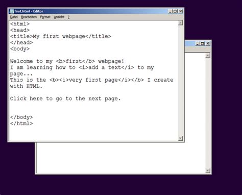 My First Webpage How To Make A Link To Another Page HubPages