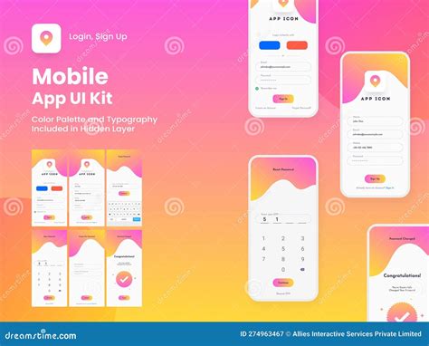 Wireframe Ui Ux Gui Layout With Different Login Screens Including Account Sign In Sign Up And