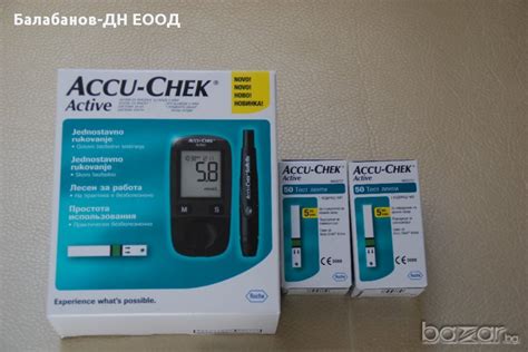 Глюкомер за измерване на кръвна захар Accu Chek Active 110 бр тест ленти в Уреди за