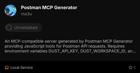 Postman Mcp Generator Mcp Servers · Lobehub