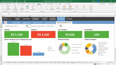 Planilha De Controle Financeiro Completo Em Excel Planilhas Prontas