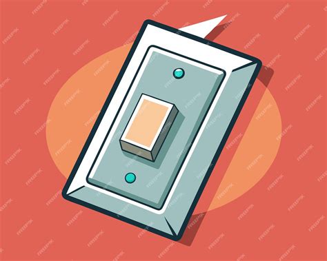 Retro Light Switch Illustration Onoff Power Control Premium Ai