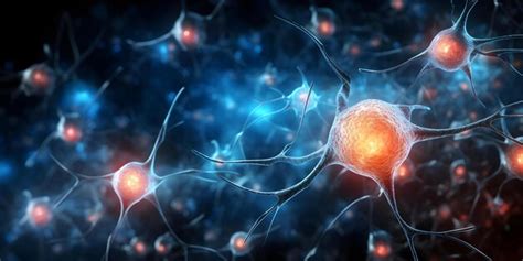 3d Rendering Of Glowing Neurons And Synaptic Connections Symbolizing Brain Neural Activity