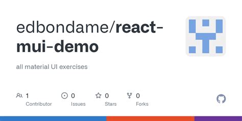 Github Edbondame React Mui Demo All Material Ui Exercises
