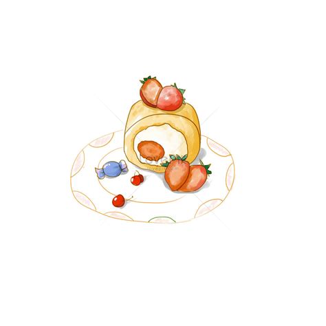 딸기 케이크 일러스트 무료 다운로드 Lovepik