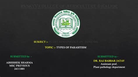 Ecological Classification Of Nematodes And Type Of Parasitism In Nematodes Pptx