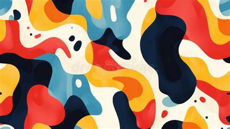 Colorful Abstract Patterns With Dynamic Forms Stock Illustration