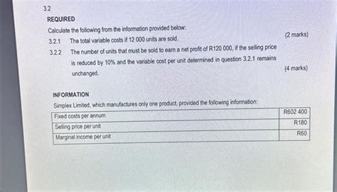 Solved REQUIRED Calculate The Following From The Information Chegg