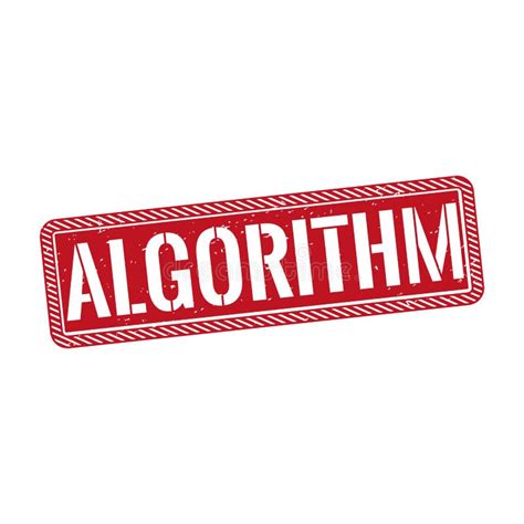 Red Algorithm Isolated Square Rubber Stamp Tag Stock Illustration Illustration Of Label