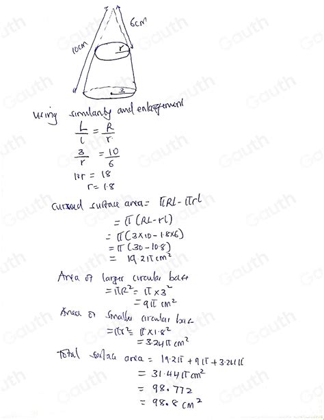 Solved A Solid Frustum Is Made By Removing A Small Cone From A Large Cone As Shown In The