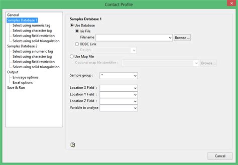 Vulcan Geology Sampling Contact Profile Analyser Samples Database 1
