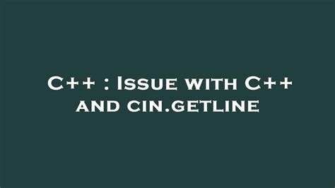 C Issue With C And Cingetline Youtube