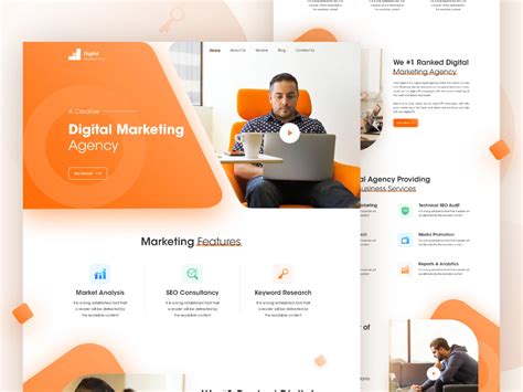 today my challenge digital marketing agency landing page i hope you
