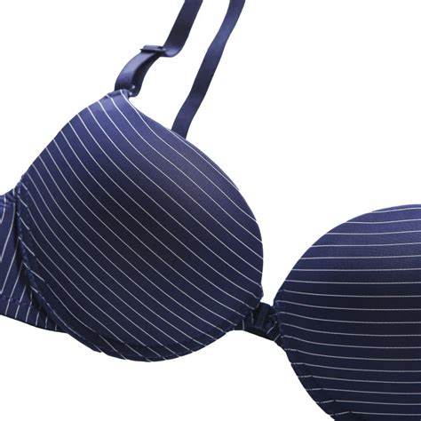 Сексуальные женские бюстгальтеры в полоску в горошек чашечки B C пуш ап Бюстгальтеры на