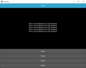 Python Accordion In Kivy GeeksforGeeks