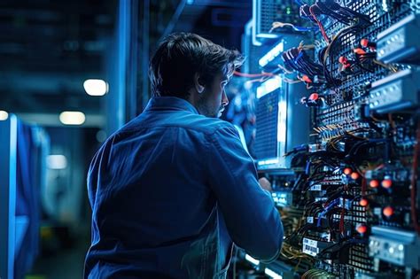 Premium Ai Image Electrical Engineer Programming For Automation