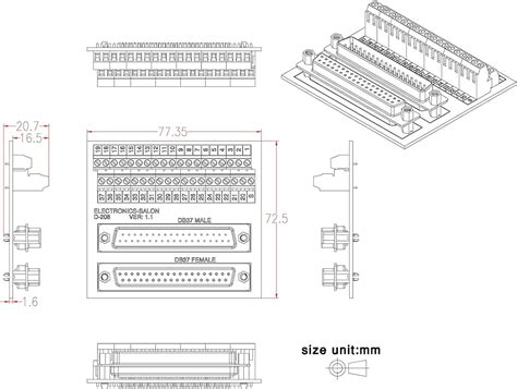 din rail mount pinout breakout terminal block module for 41 off