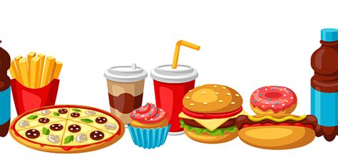 패스트 푸드 식사와 완벽 한 패턴입니다 맛 있는 패스트 푸드 점심 제품 감자 요리에 대한 스톡 벡터 아트 및 기타 이미지