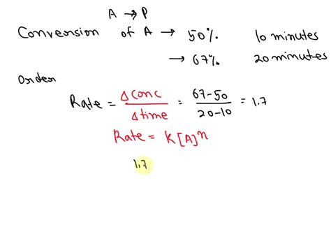 Solved A Homogeneous Reaction A→p Occurs In A Batch Reactor The